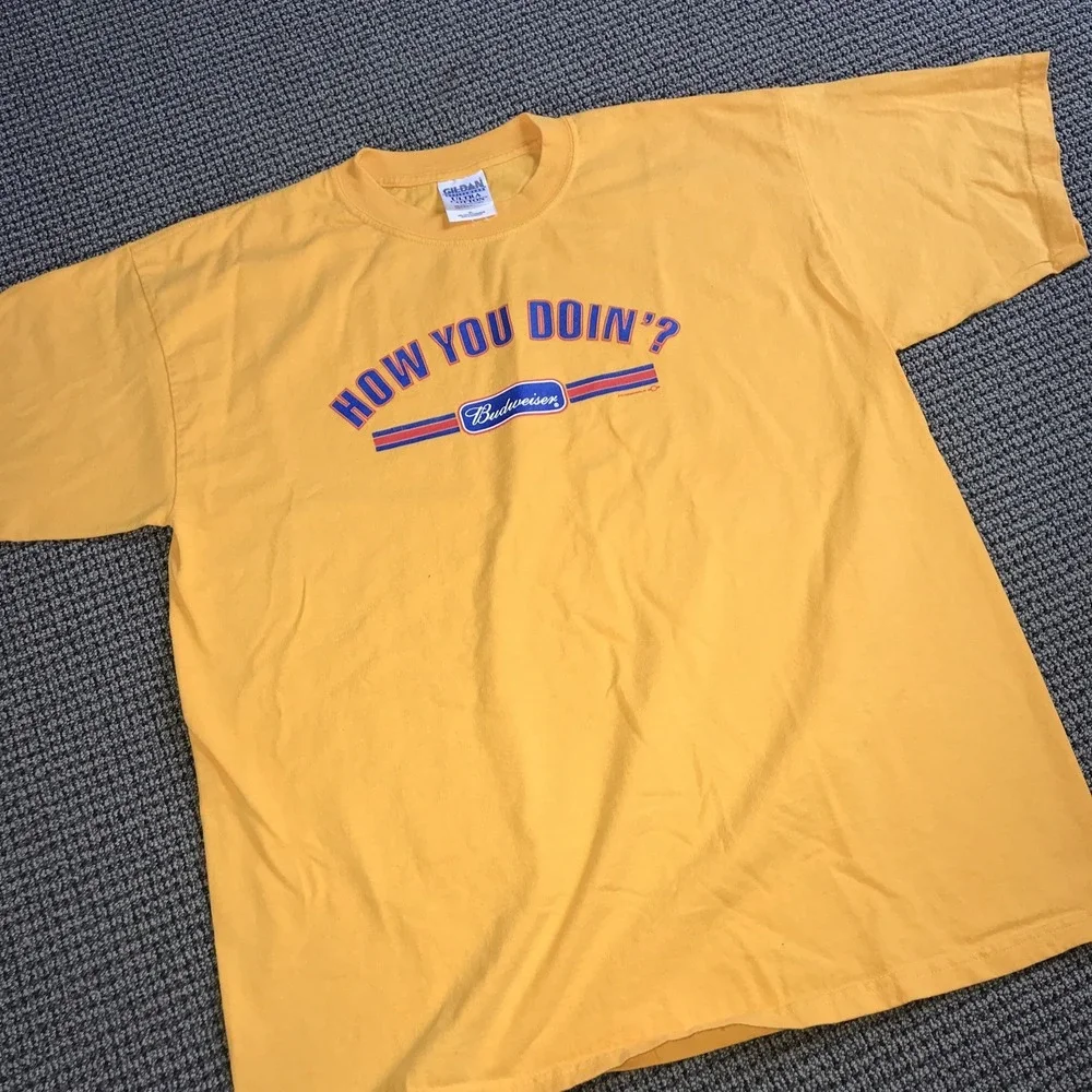 Budweiser | Shirts | Budweiser 20 Yellow Xl How You Doin Tshirt Vintage ...